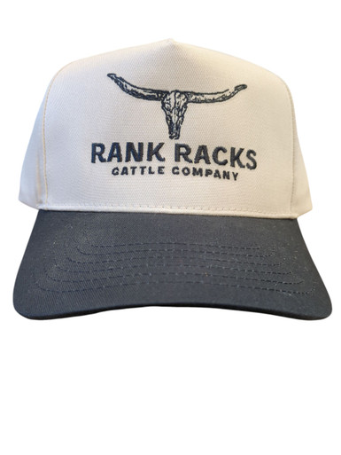 Rank Racks Beige & Black Bold Hat – Adult Full Fabric Western Cap 4-701 ...