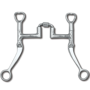 Saddle Up Western Tack Myler Flat Shank Correctional High Ported Barrel ...