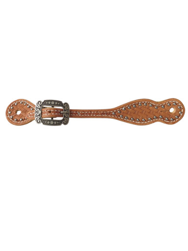 HR Saddlery Fancy Buckle Dotted Basket Stamp Spur Straps | Western ...
