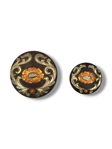 Wildfire Saddlery Brown and Copper Style Concho (C8BC)