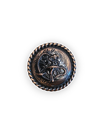 Trigg Leather Roping Cowgirl Concho