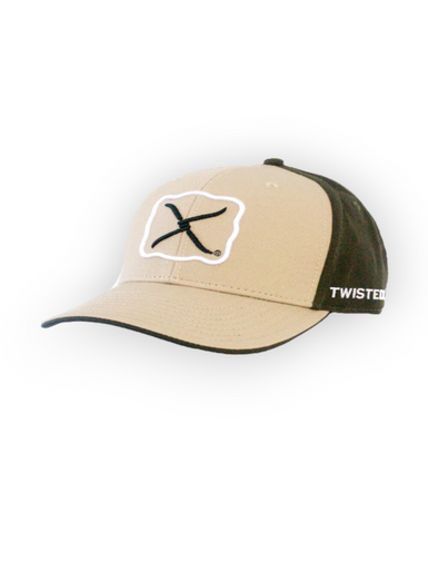 Twisted X Tan and Olive Green Canvas Ball Cap