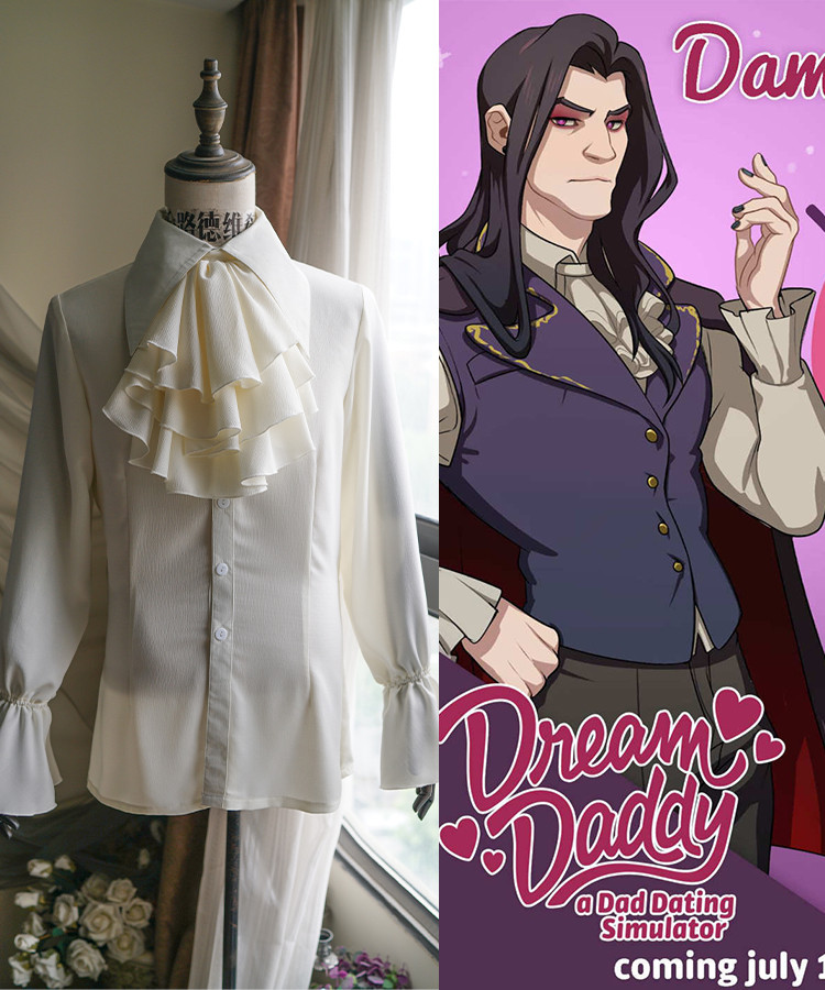 Dream Daddy (Game) Cosplay, Damien Bloodmarch Gothic Costume Set