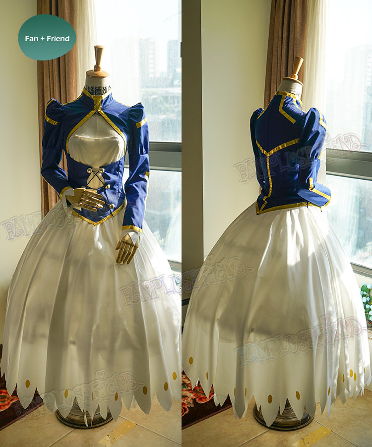 Fate Stay Night Cosplay, Saber Combat Outfit Costume