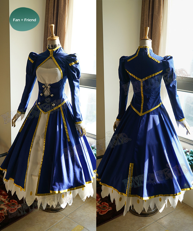 Fate Stay Night Cosplay, Saber Combat Outfit Costume