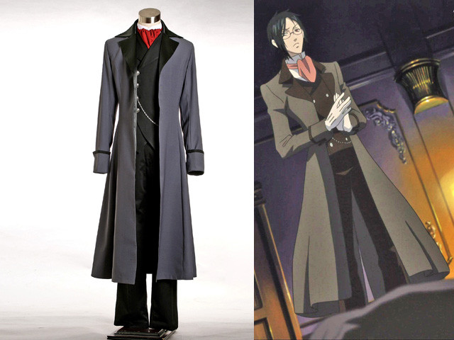 Black Butler Kuroshitsuji Cosplay Grell Sutcliffe Costume Outfit