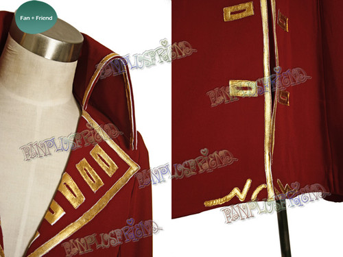 Pirate Captain Scarlet/Black Heart Trench Costume Set