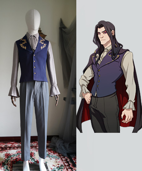 Dream Daddy (Game) Cosplay, Damien Bloodmarch Gothic Costume Set