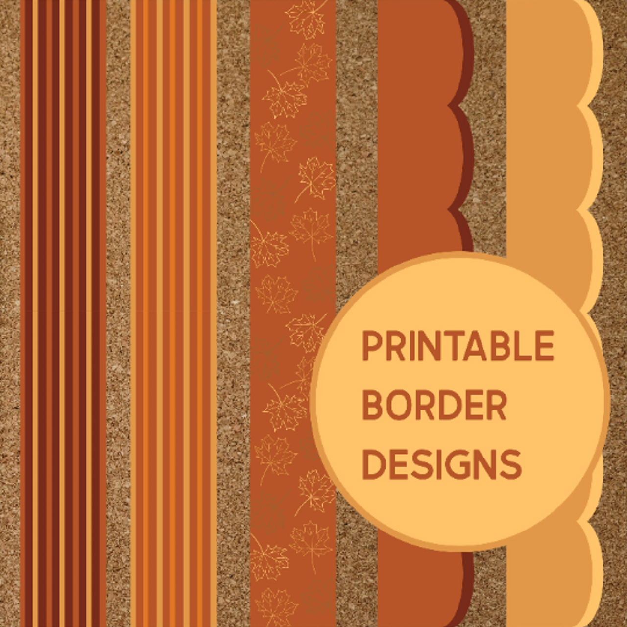 Fall Leaves Bulletin Board Border Bundle - Printable PDF