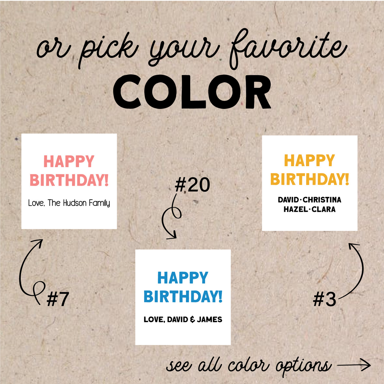 Personalized Happy Birthday Gift Stickers