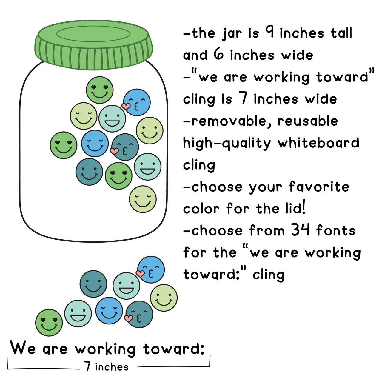All Smiles Incentive Jar Classroom Reward System Clings for the Whiteboard