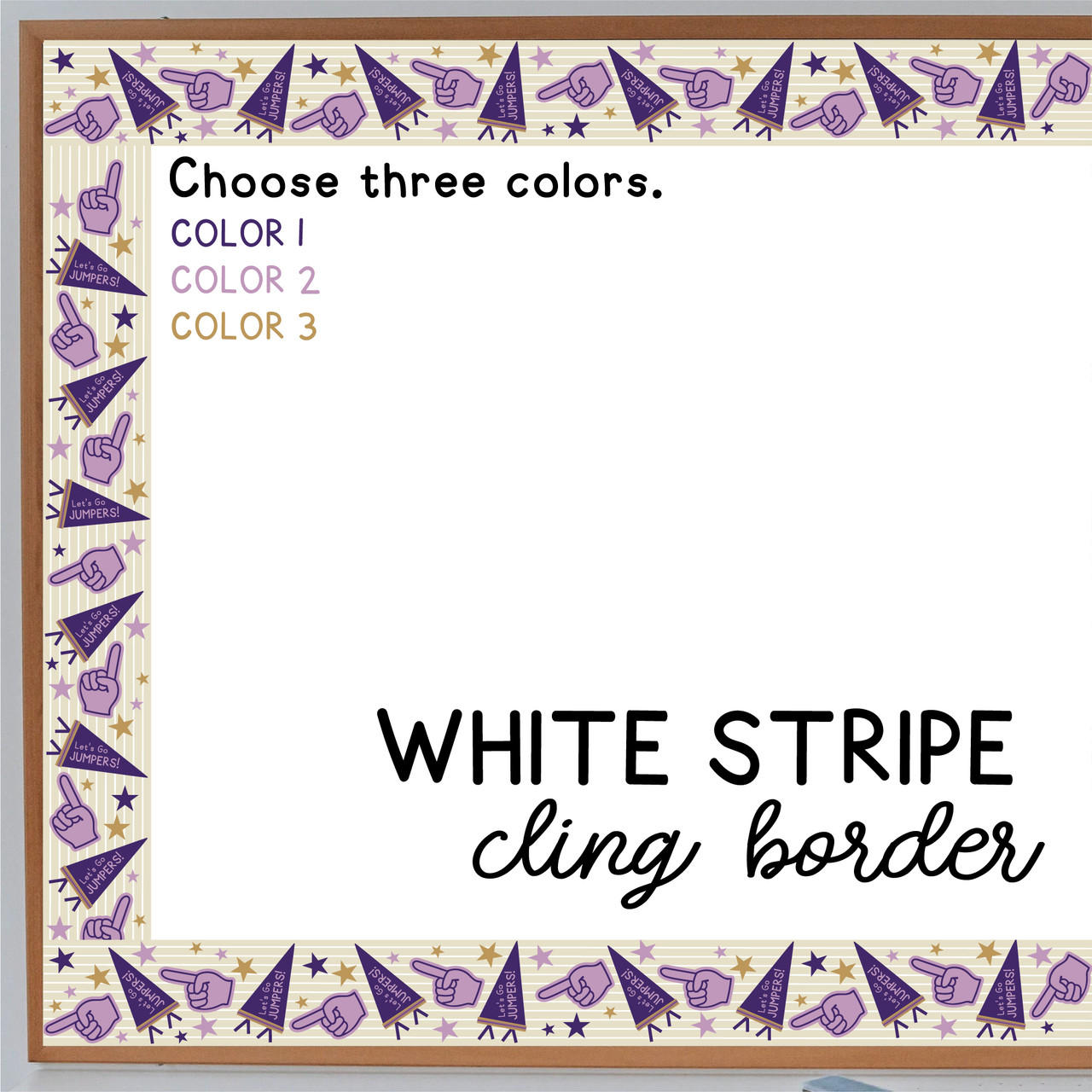 School Spirit Whiteboard Cling Borders