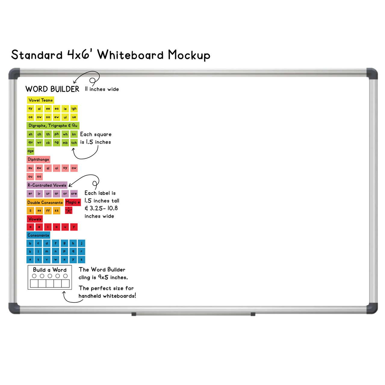 Word Builder Whiteboard Cling Set
