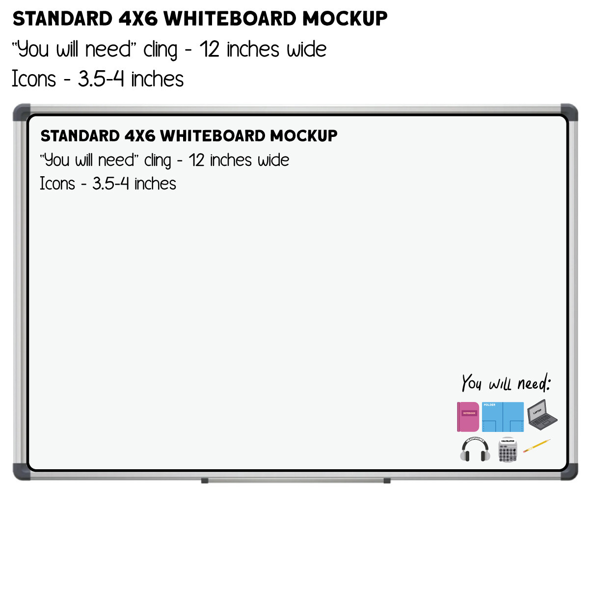 Pastel You Will Need School Supply Visual Cue Whiteboard Clings