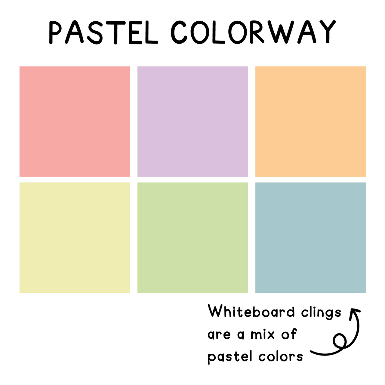 Pastel Mini Calendar Whiteboard Cling Set – A Flip Calendar Alternative