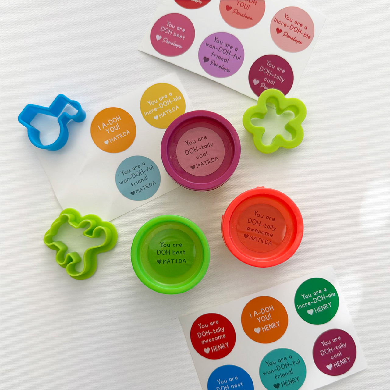 Play-Doh Valentine Stickers