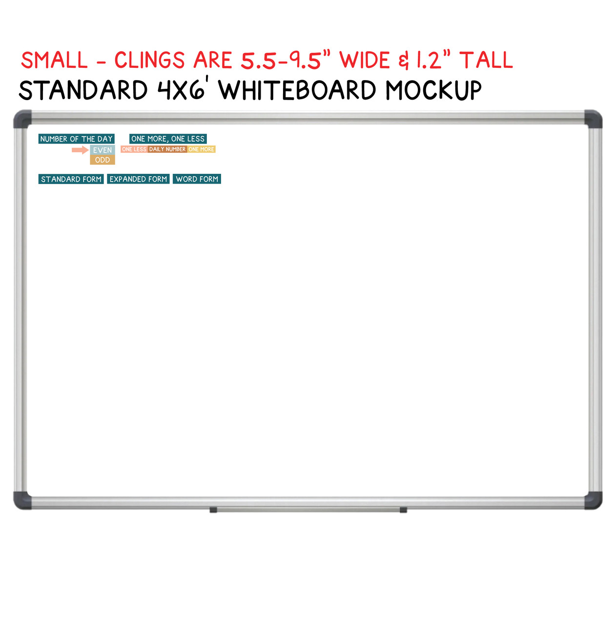 Totally Custom Number of the Day Whiteboard Clings