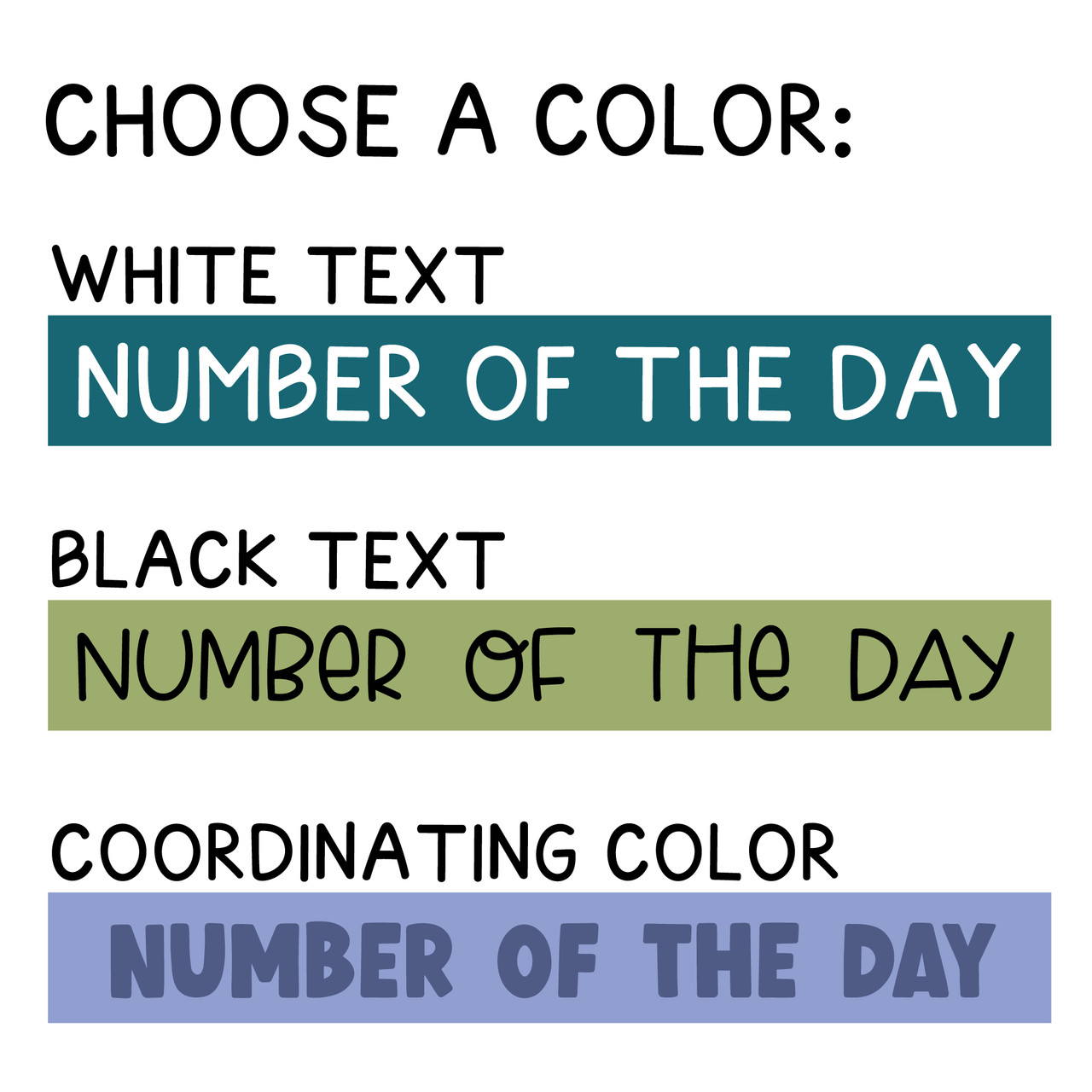 Totally Custom Number of the Day Whiteboard Clings