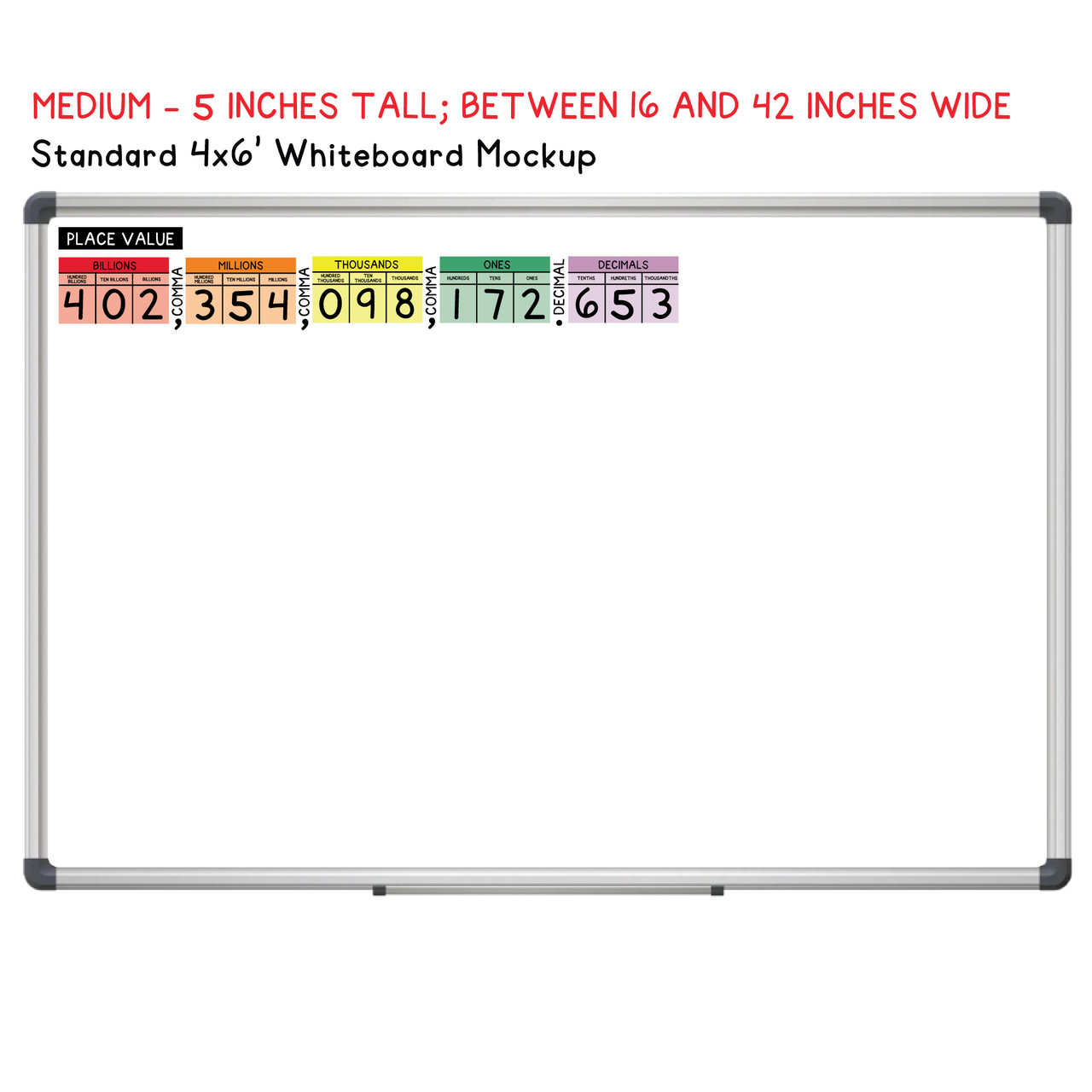 Rainbow Place Value Whiteboard Cling Display – A Hands-On Math Resource