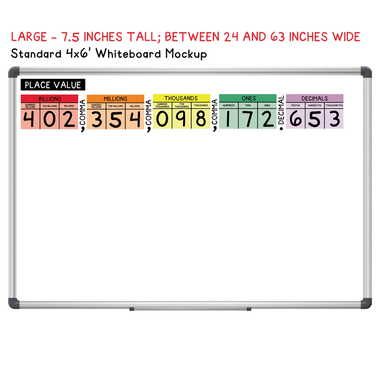 Rainbow Place Value Whiteboard Cling Display – A Hands-On Math Resource
