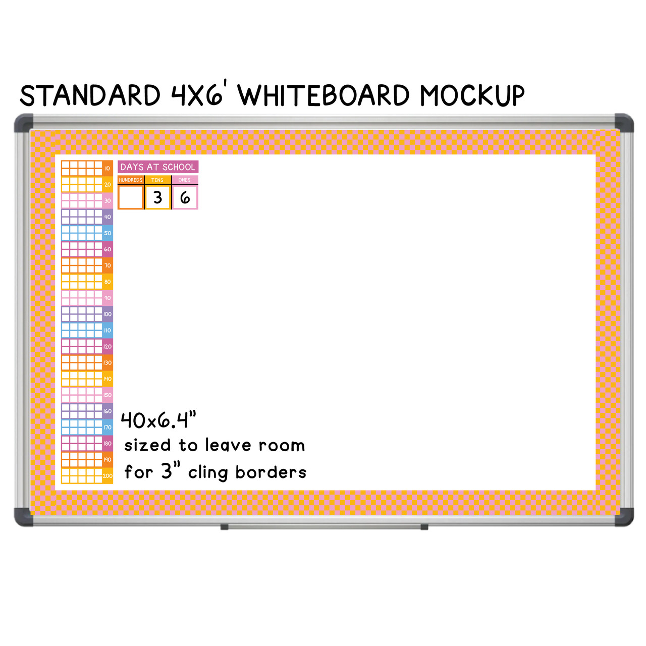 Totally Custom Days at School Ten Frame Whiteboard Clings + Counters ...