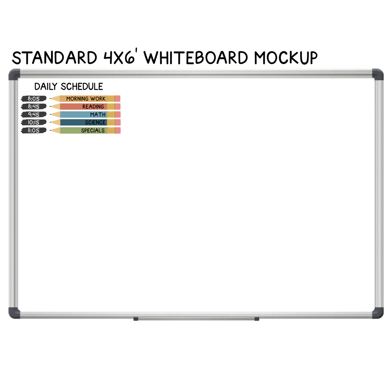 Happy Camper Pencil Daily Schedule Whiteboard Clings