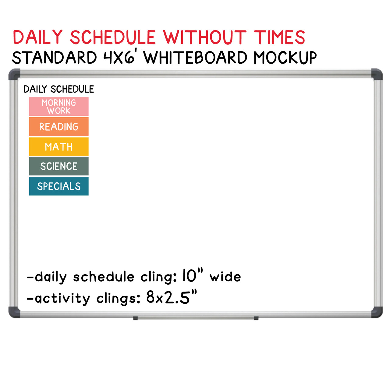 Retro Brights Daily Schedule Whiteboard Clings