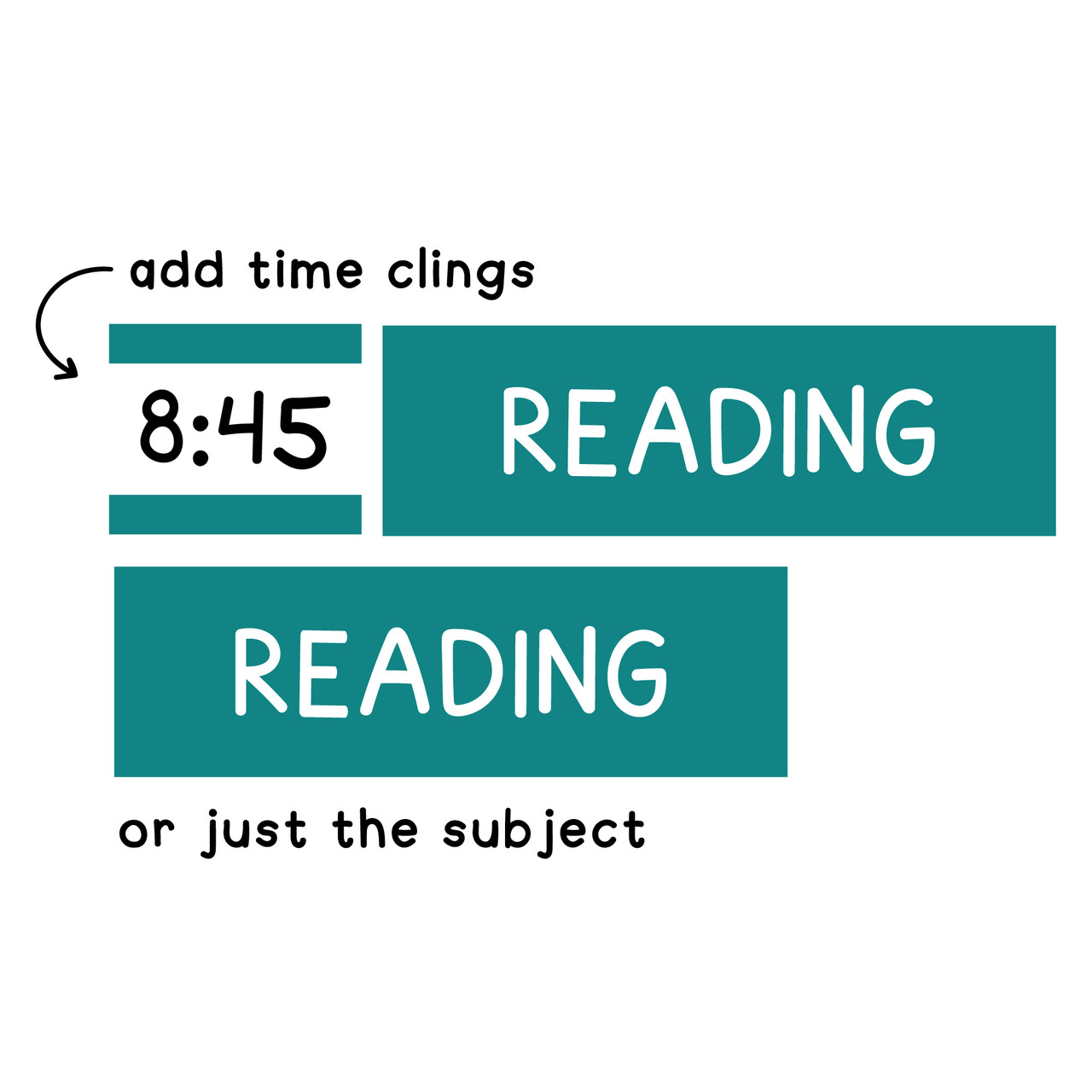 Blue and Green Daily Schedule Whiteboard Clings