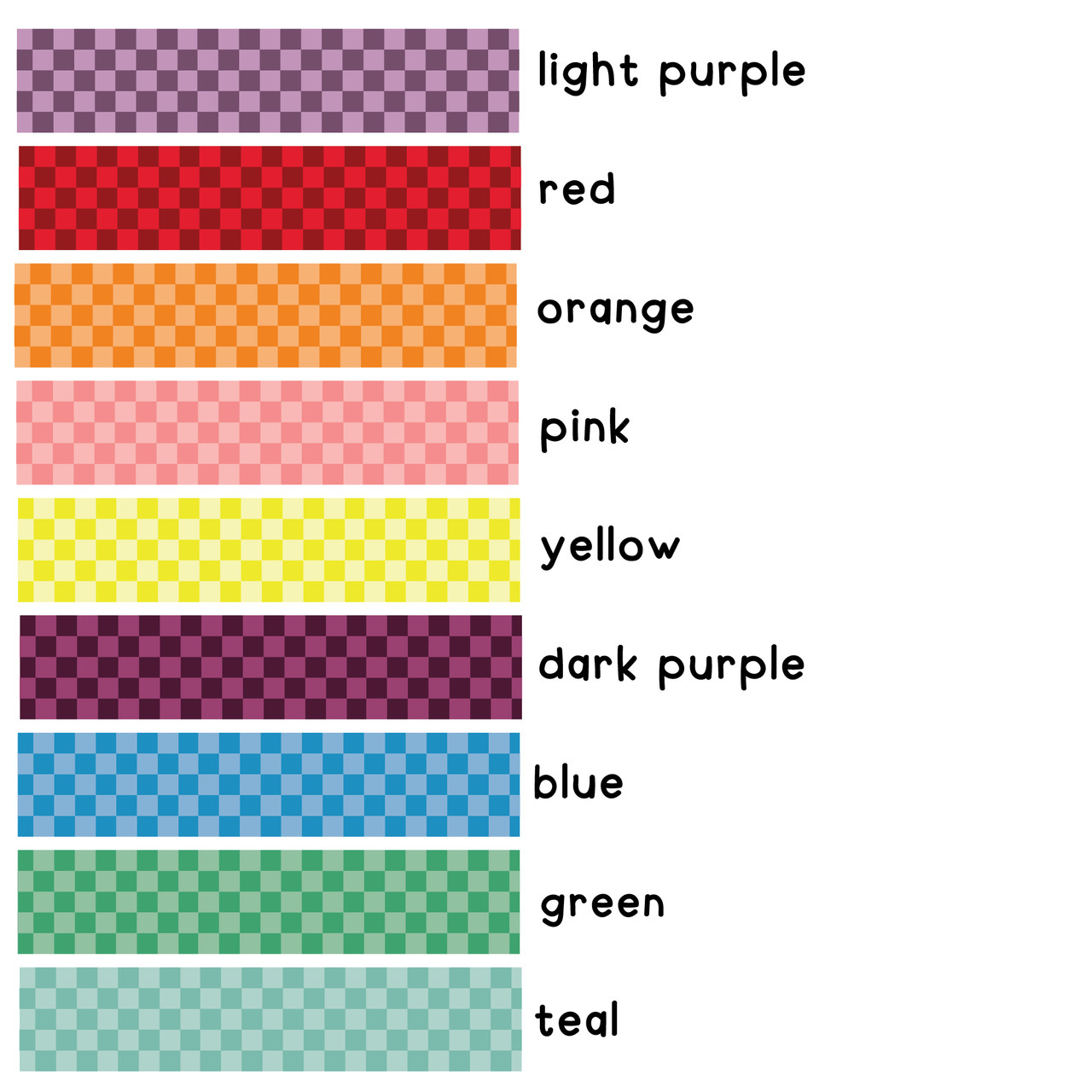 Rainbow Checkered Whiteboard Cling Borders