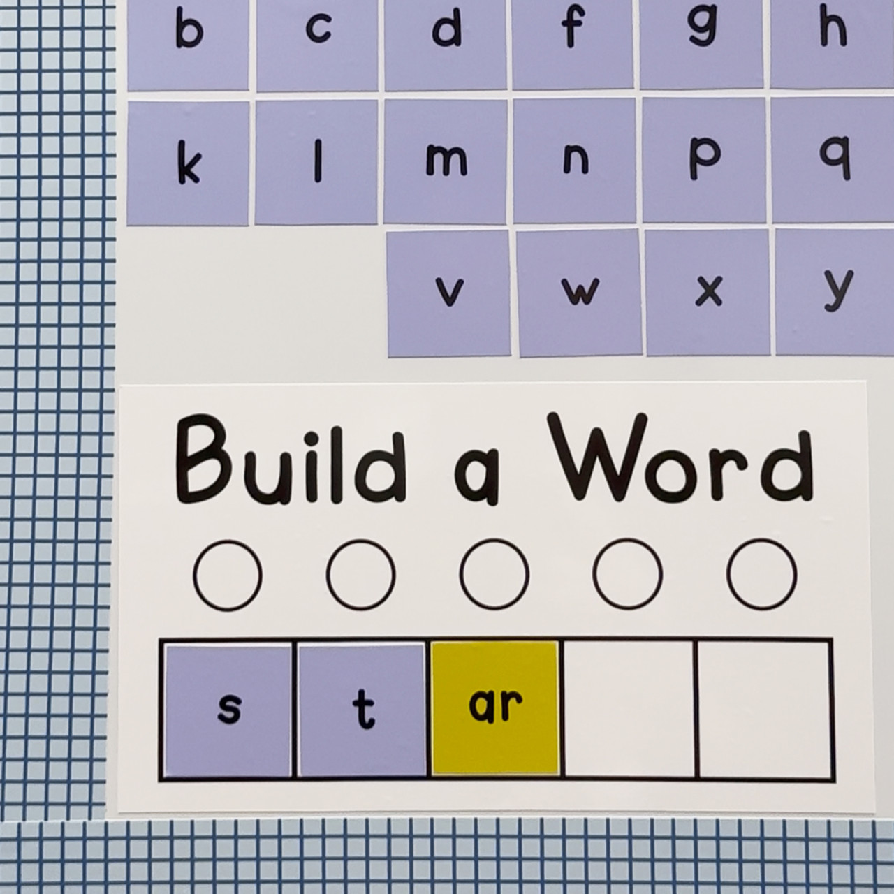 Bright Minds Word Builder Whiteboard Cling Set
