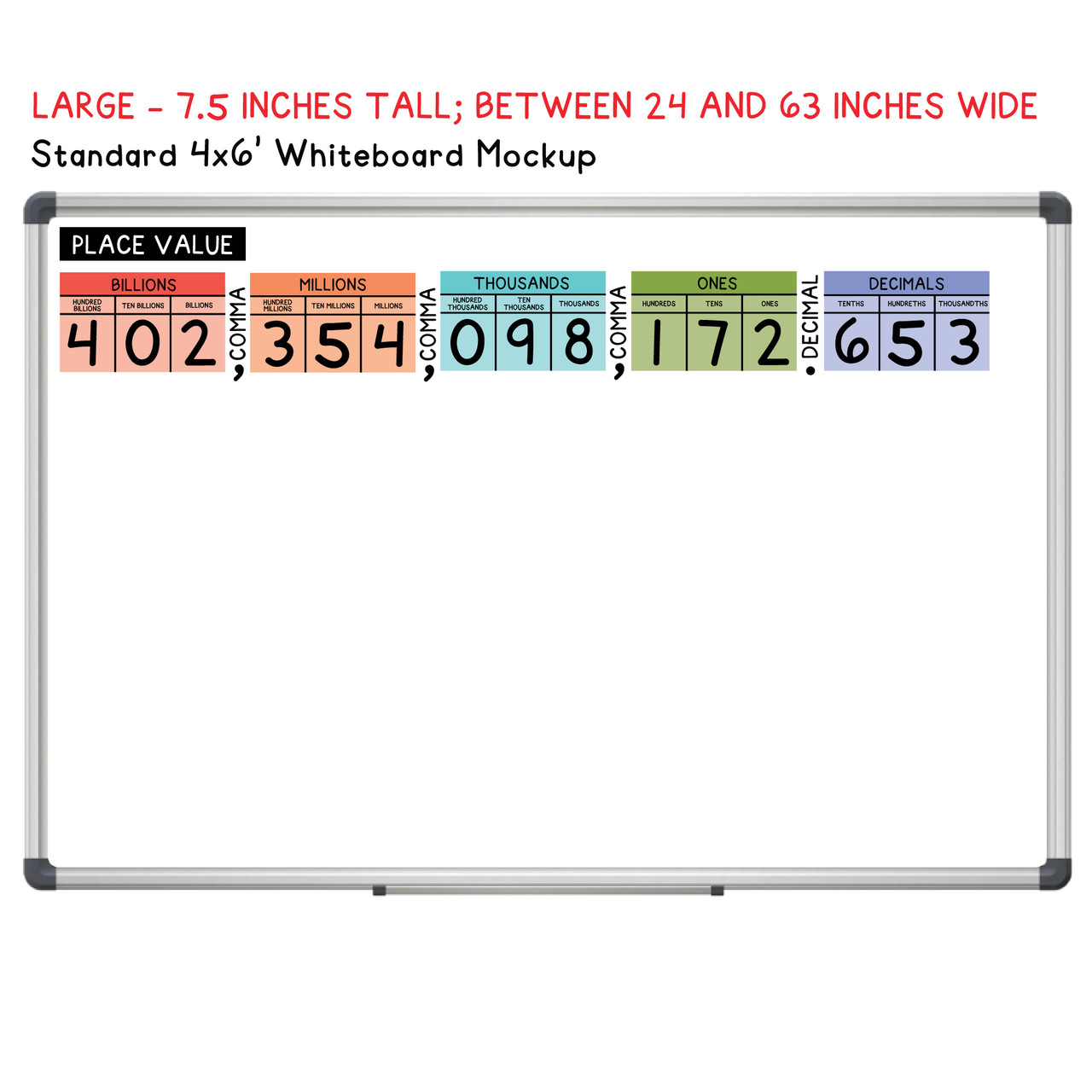 Bright Minds Place Value Whiteboard Cling Display – A Hands-On Math ...