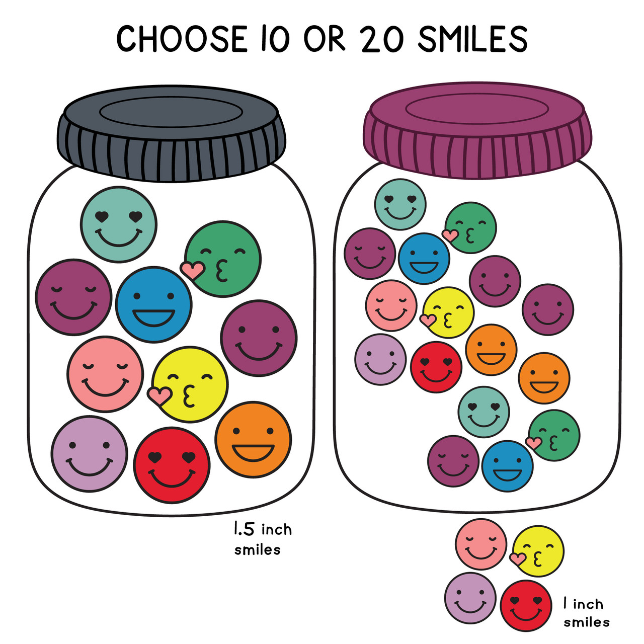 Rainbow All Smiles Incentive Jar Classroom Reward System Clings for the ...