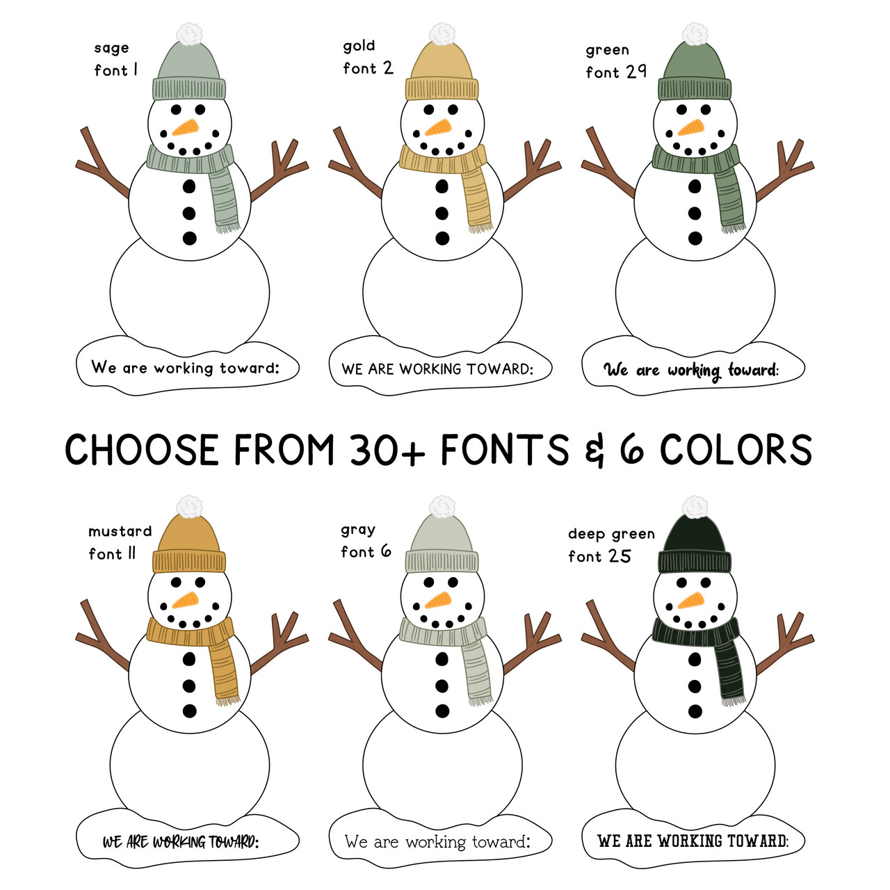 Modern Terrazzo Build-a-Snowman Goal Tracker – Classroom Reward System ...