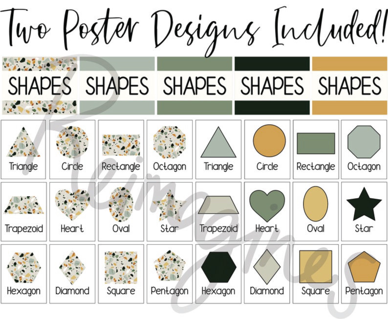 Modern Terrazzo Alphabet Posters - Printable PDF