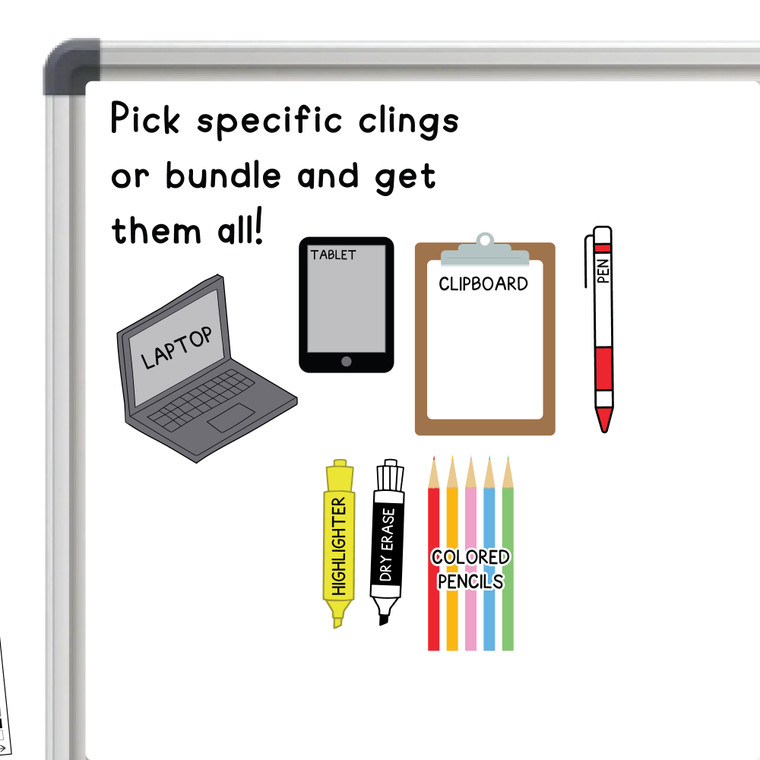 You Will Need School Supply Visual Cue Whiteboard Clings