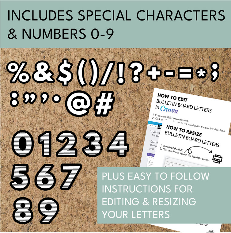 Customizable Bulletin Board Letters Canva Template
