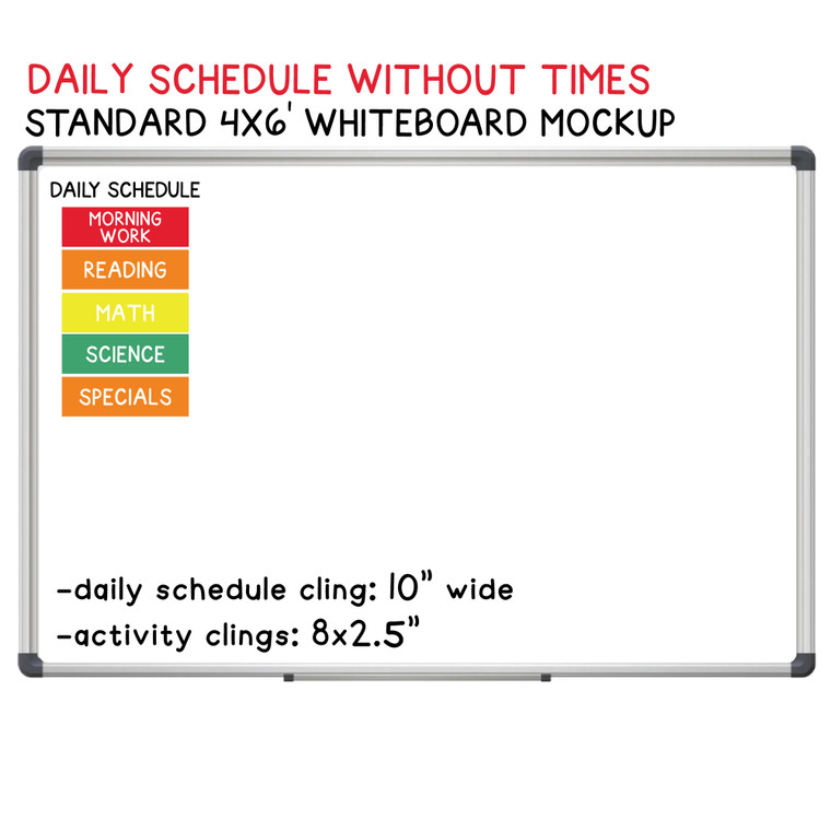 Rainbow Daily Schedule Whiteboard Clings
