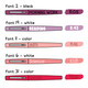 Pink and Purple Daily Schedule Whiteboard Clings