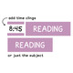 Pink and Purple Daily Schedule Whiteboard Clings