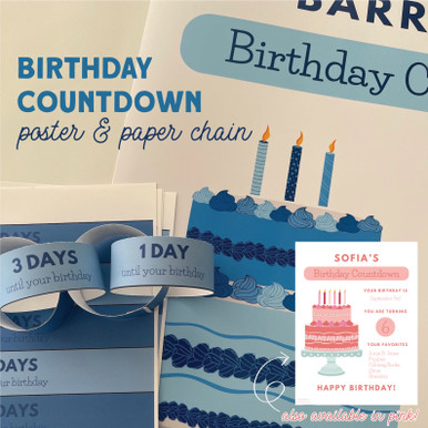 Birthday Countdown Poster & Paper Chain