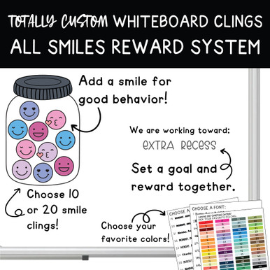 All Smiles Incentive Jar Classroom Reward System Clings for the Whiteboard