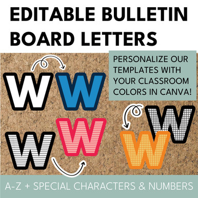 Customizable Bulletin Board Letters Canva Template