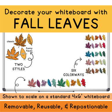 Fall Leaves Whiteboard Clings