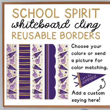 School Spirit Whiteboard Cling Borders