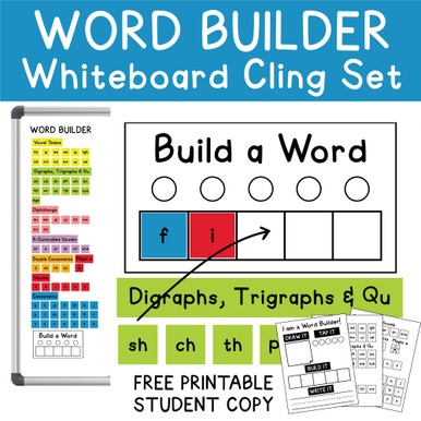 Word Builder Whiteboard Cling Set