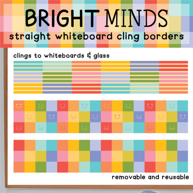 Bright Minds Straight Whiteboard Cling Border