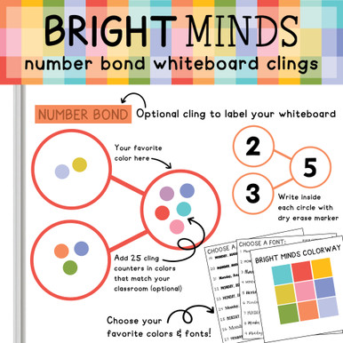 Bright Minds Number Bond Whiteboard Clings – A Hands-On Way to Build ...