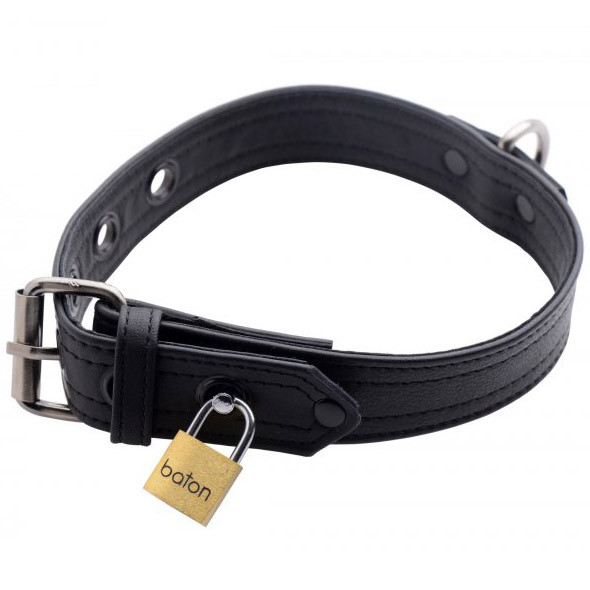 Strict Leather Luxury Black Locking Leather Collar - Dallas Novelty ...