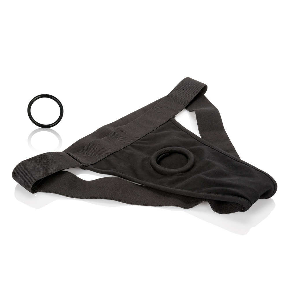 Buy the Packer Gear Black Jock Strap Strap-On & FTM Packer Harness ...