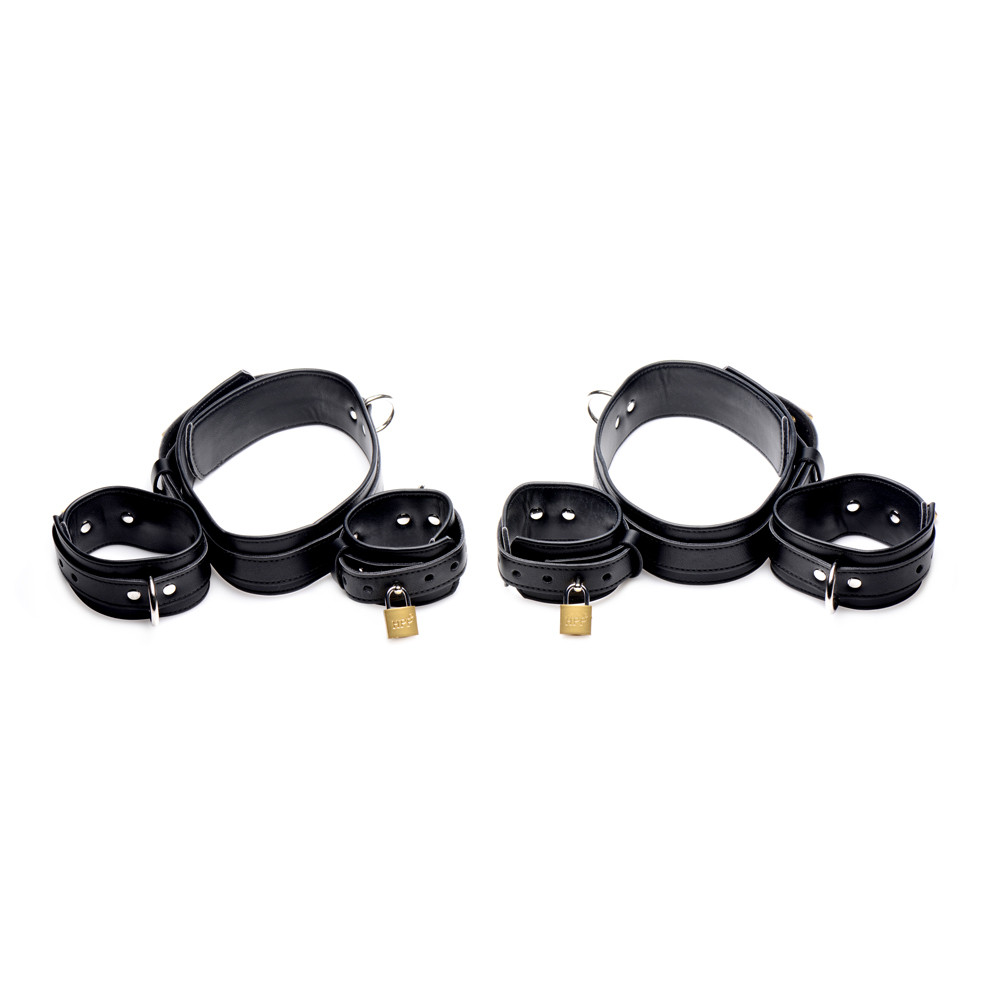Buy the Faux Leather Pet Crawler Bondage Restraint Animal Play Set - XR ...